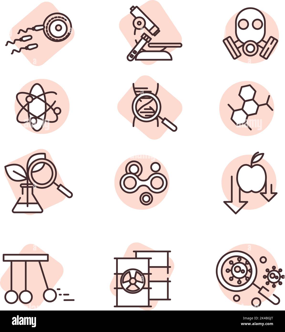 Biochemistry equipment, illustration, vector on white background Stock ...