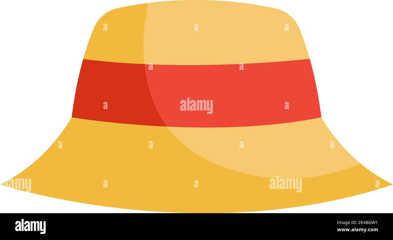 Camping hat, illustration, vector on white background Stock Vector ...