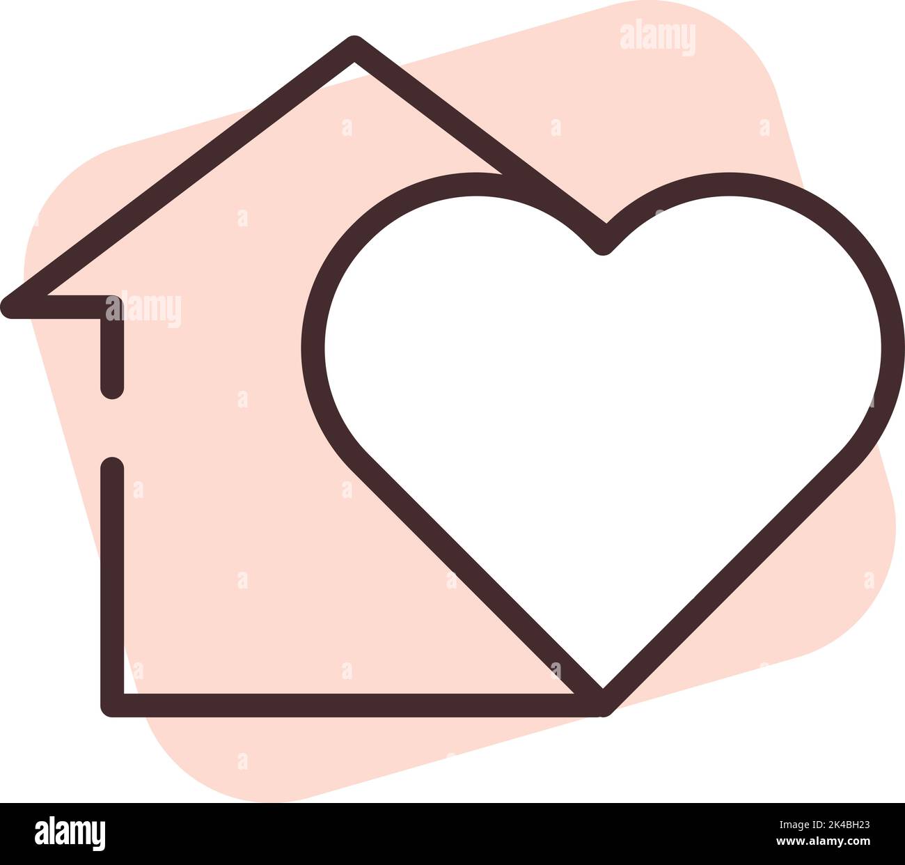 Charity and donation house, illustration, vector on white background ...