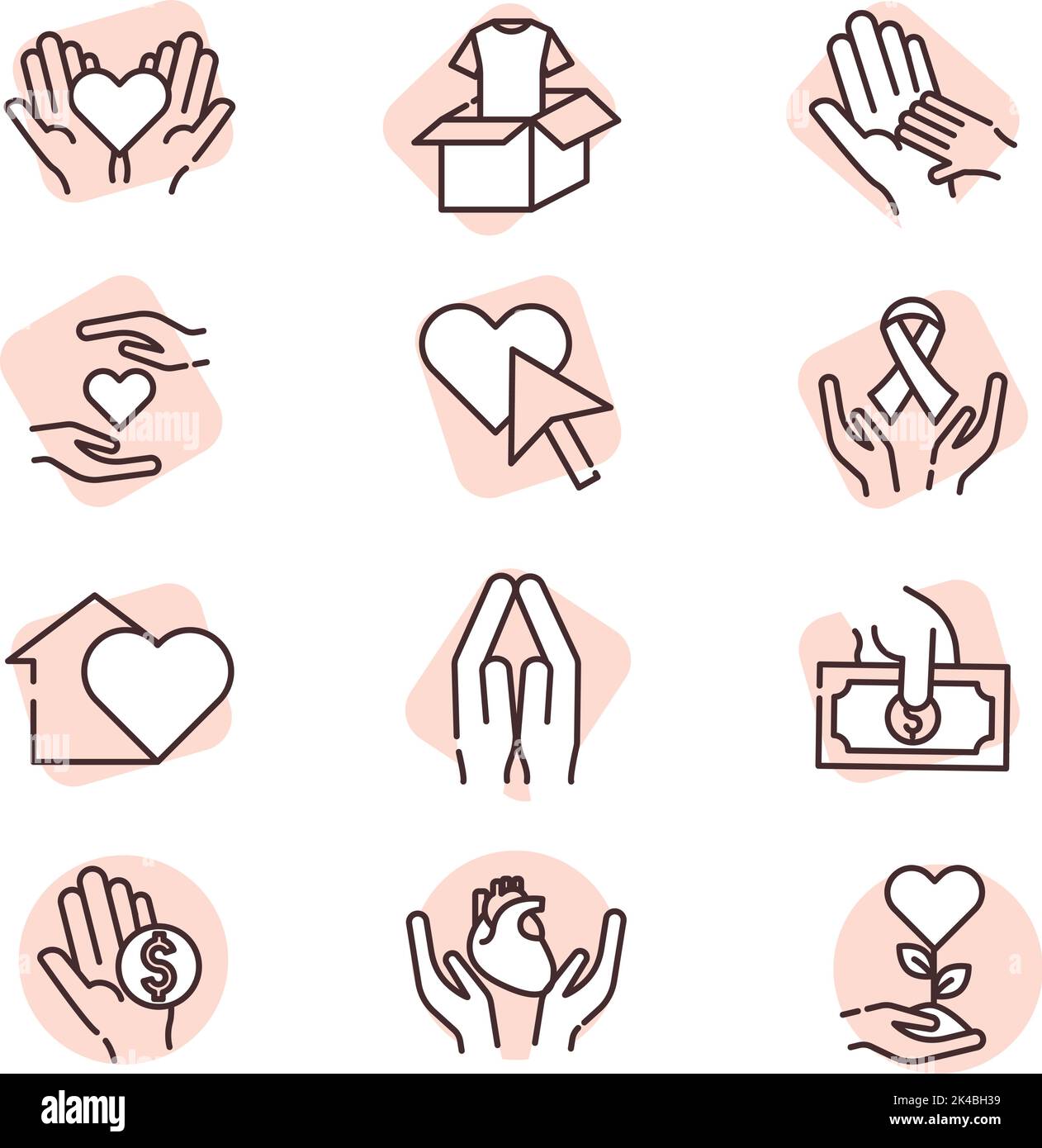 Charity and donation sponsorship, illustration, vector on white ...