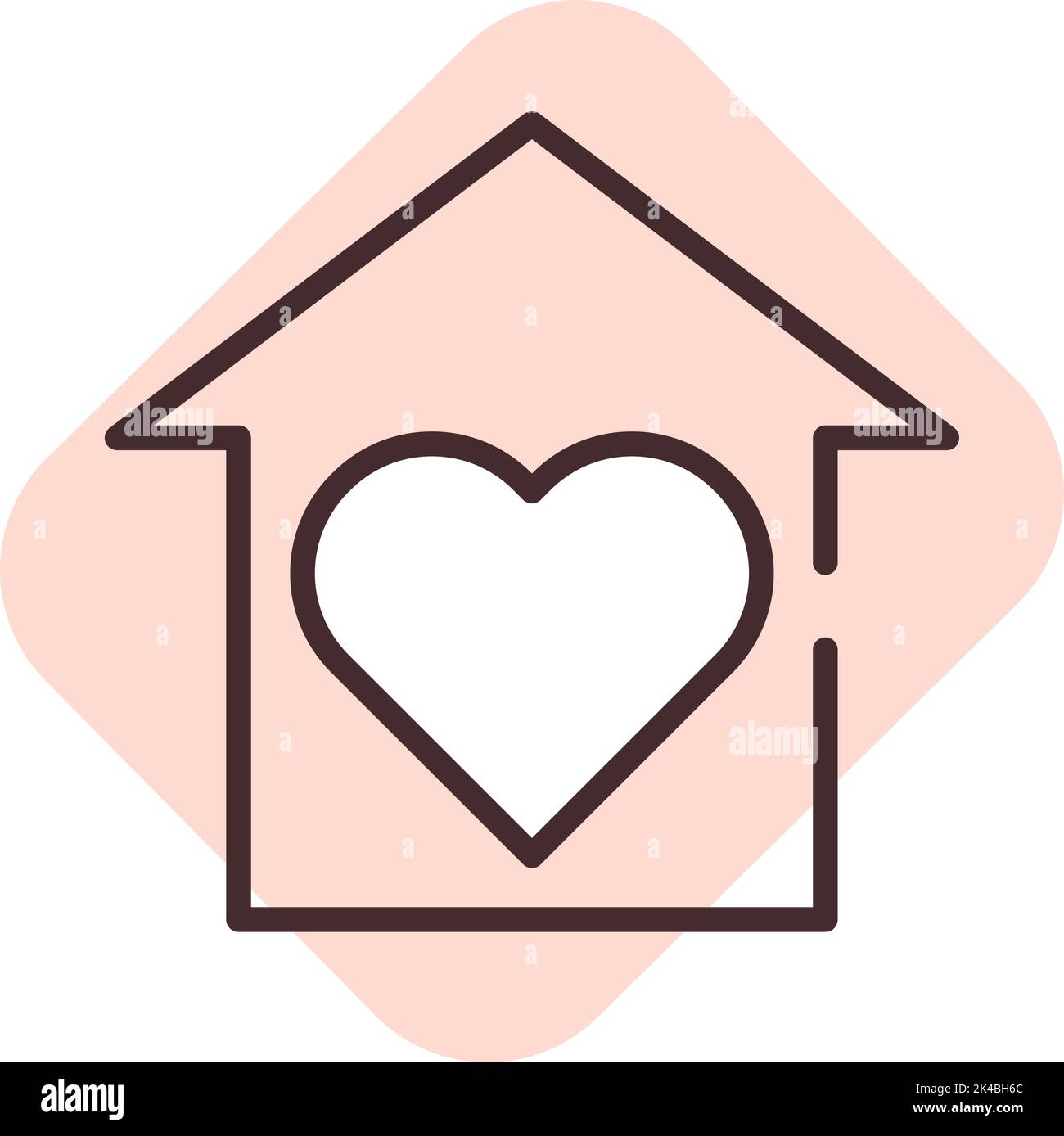 Charity and donation home dwelling, illustration, vector on white ...