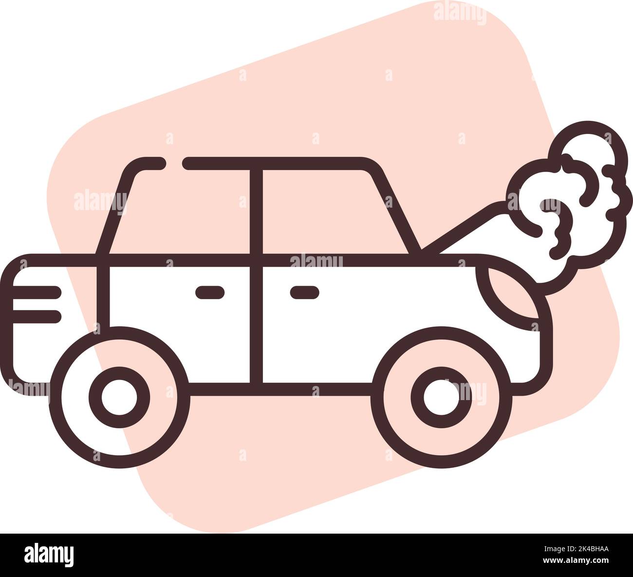 Car accident broken car on fire, illustration, vector on white background Stock Vector Image ...