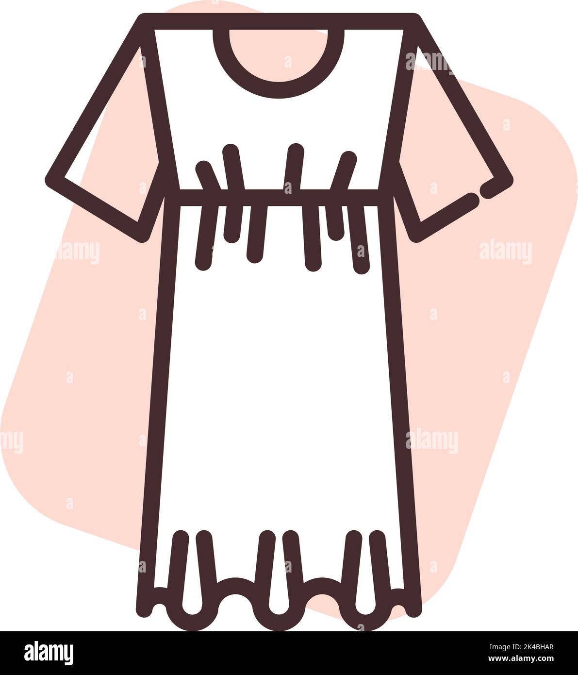 Clothing flowy dress, illustration, vector on white background Stock ...