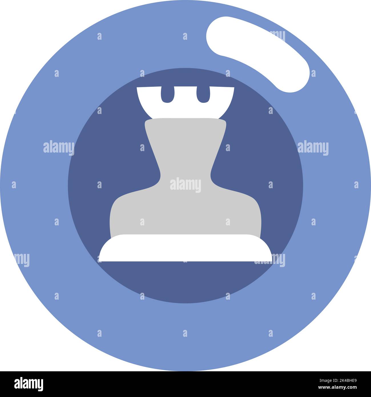 Chess white rook, illustration, vector on white background Stock Vector ...