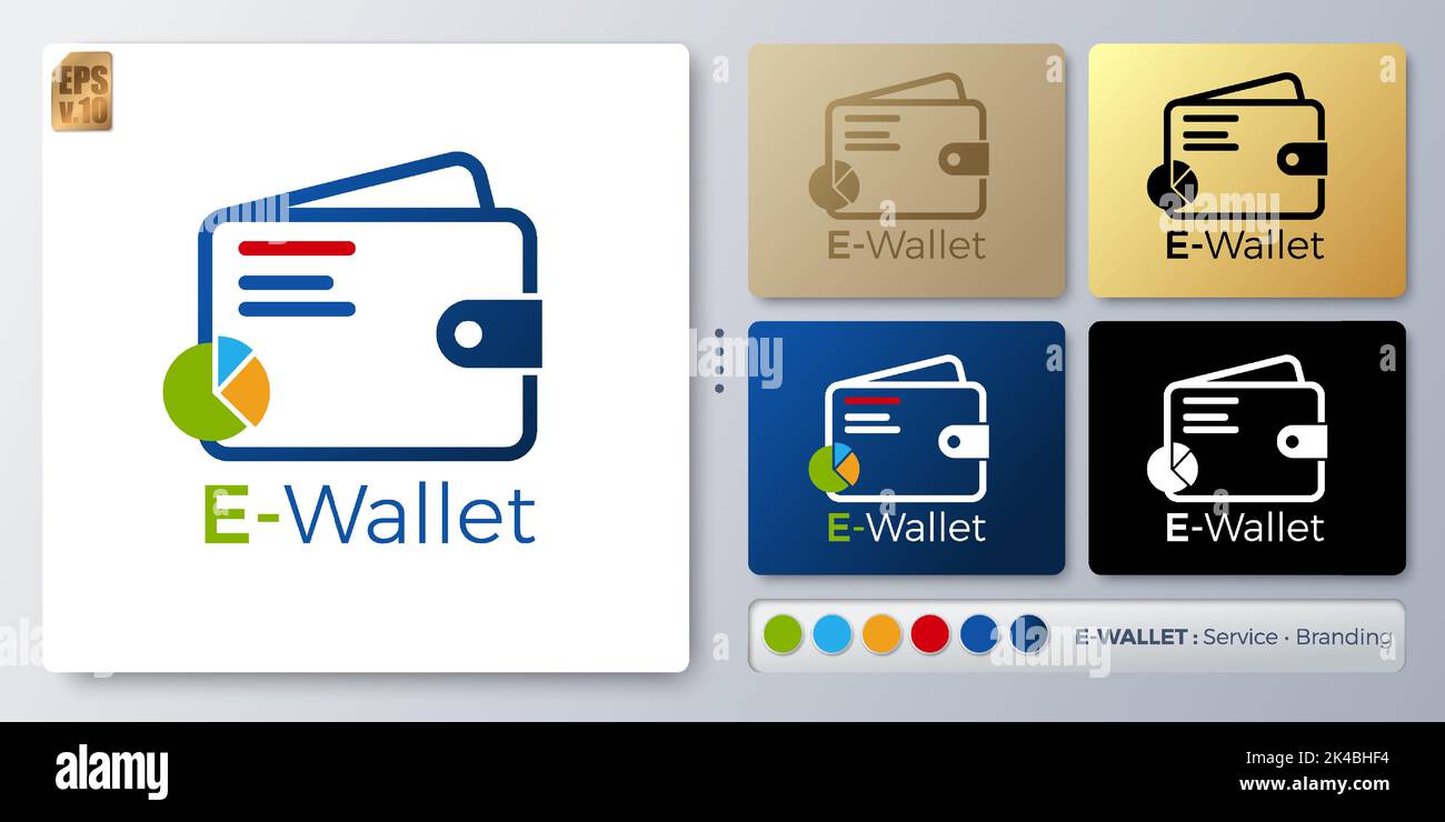 Electronic wallet vector illustration Logo design. Blank name for ...