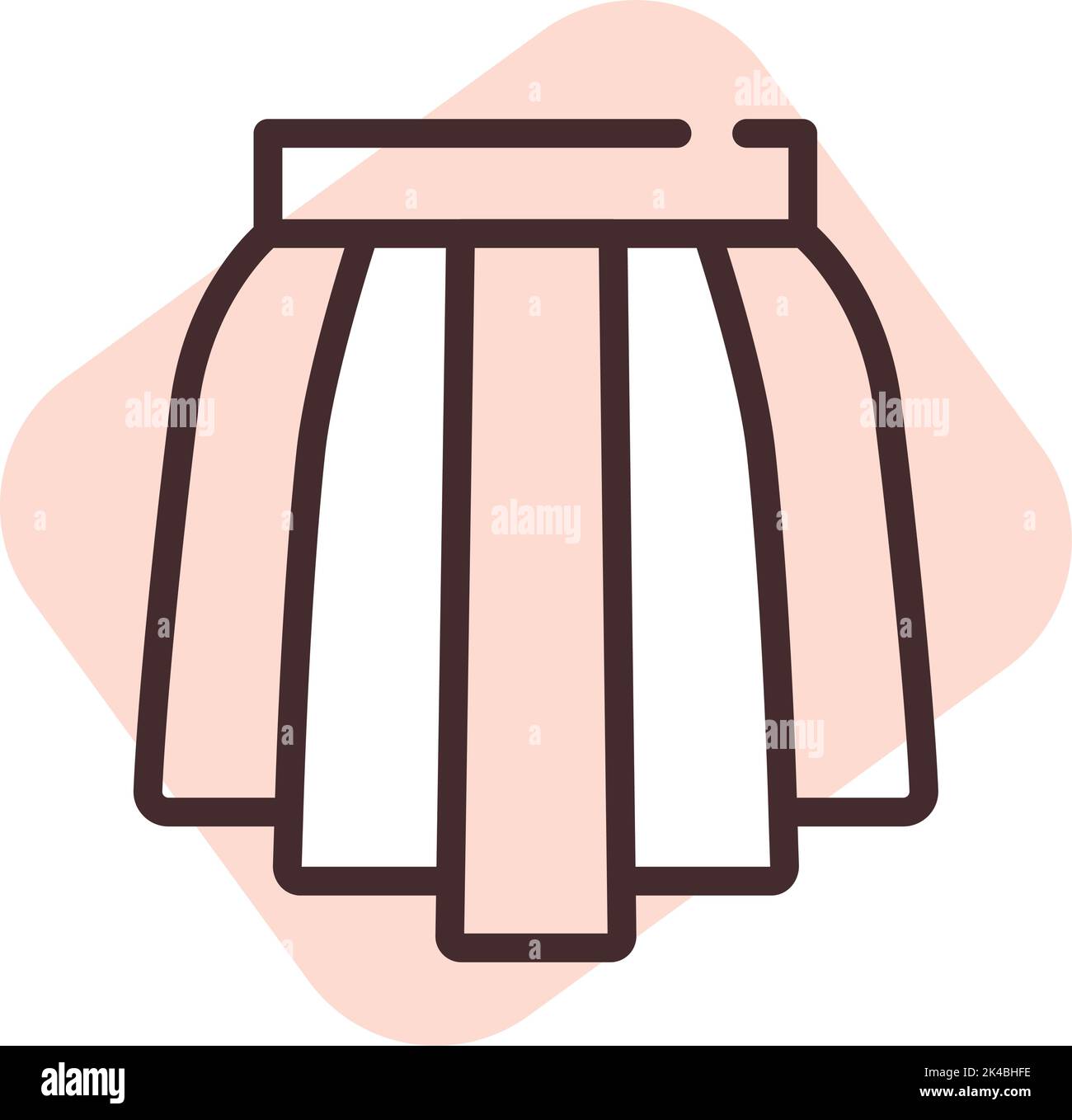 Clothing skirt, illustration, vector on white background Stock Vector ...