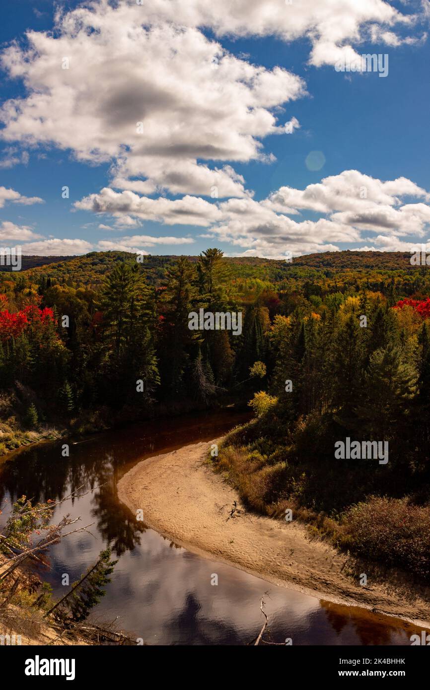 Panoramic type photos of arrowhead provincial park at a look out ...