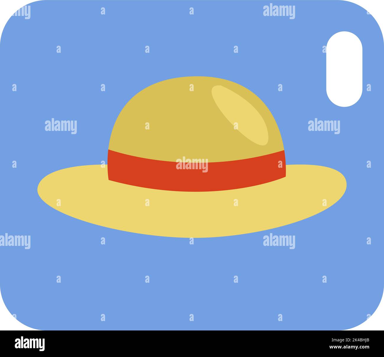 Yellow hat, illustration, vector on white background Stock Vector Image ...