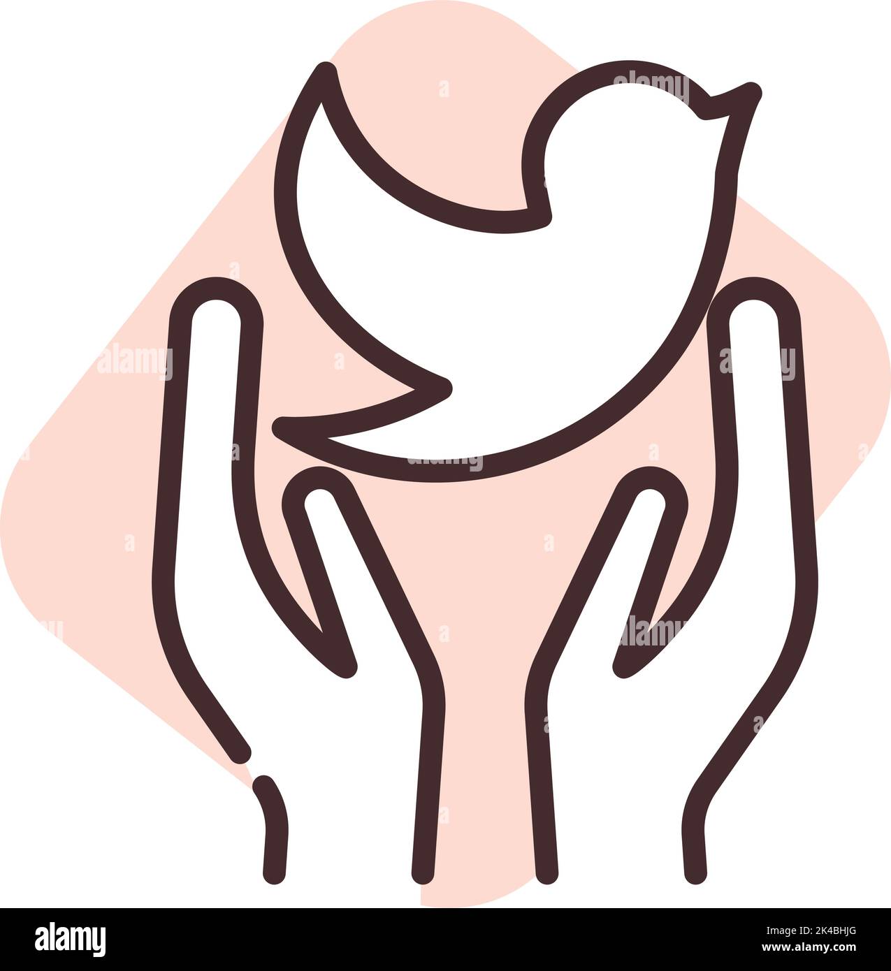 Hand heart donation Stock Vector Images - Alamy