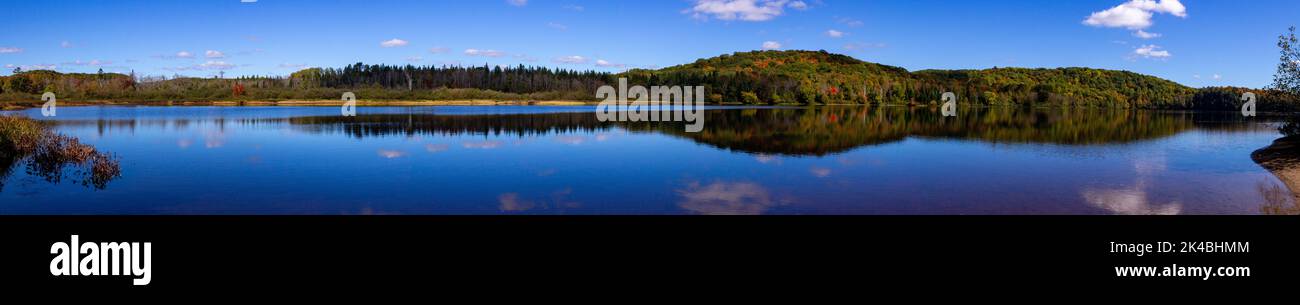 Large panoramic photo showing the beautiful colours of fall in Canada ...