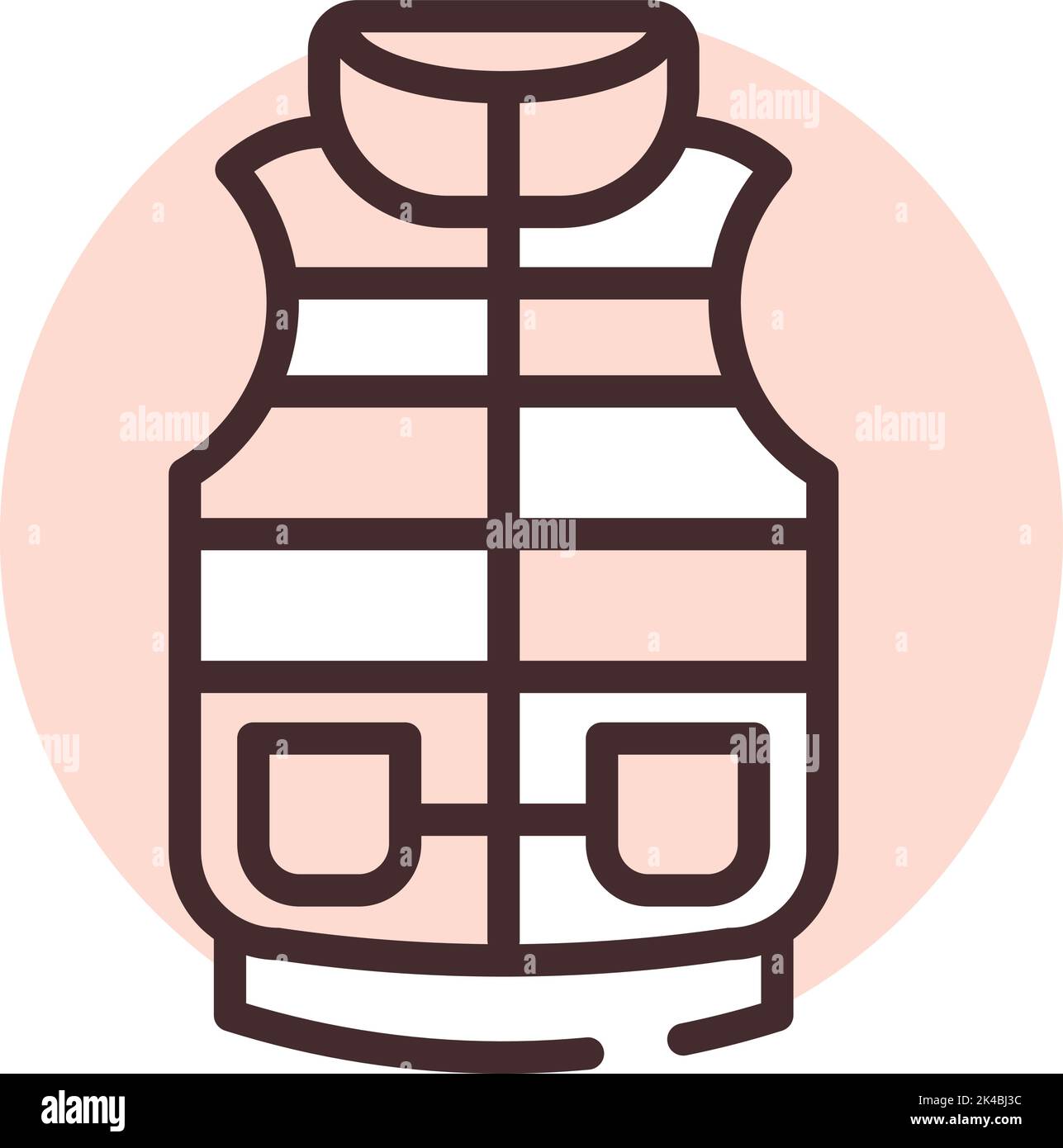 Clothing vest, illustration, vector on white background Stock Vector ...