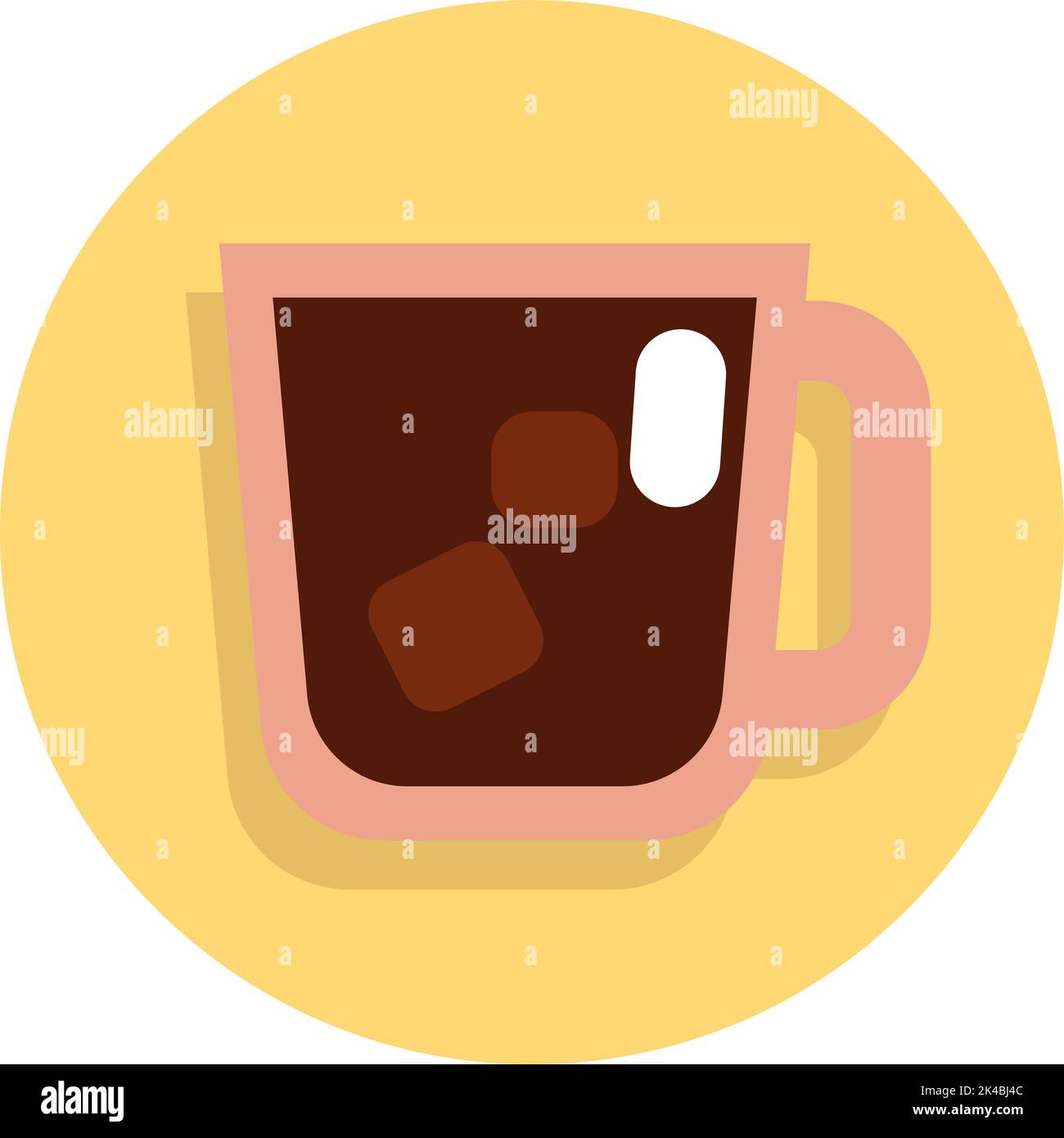 Coffee shop iced coffee, illustration, vector on white background Stock ...