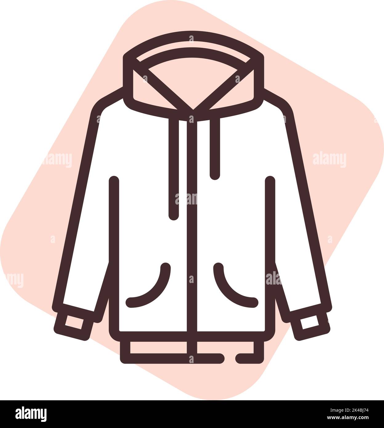 Clothing coat, illustration, vector on white background Stock Vector ...