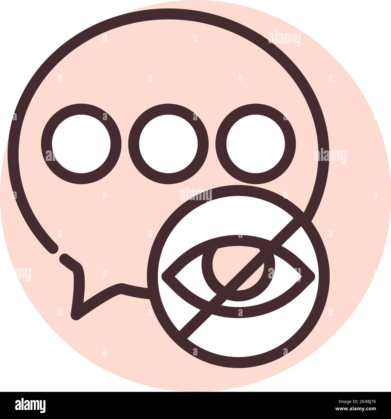 Cyber security hidden message, illustration, vector on white background ...