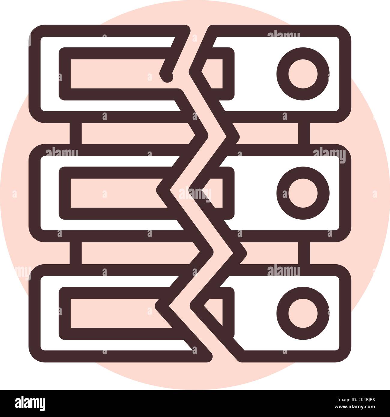 Cyber cloud broken data, illustration, vector on white background Stock ...