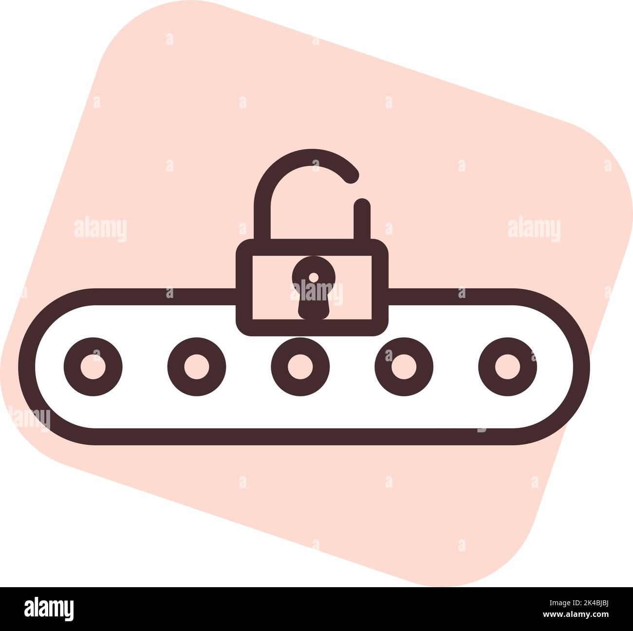 Cyber cloud password security, illustration, vector on white background ...