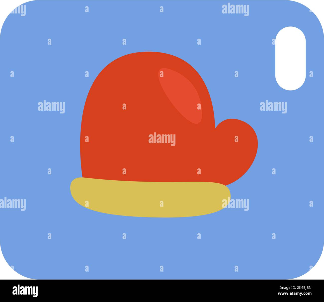 Red gloves, illustration, vector on white background Stock Vector Image ...