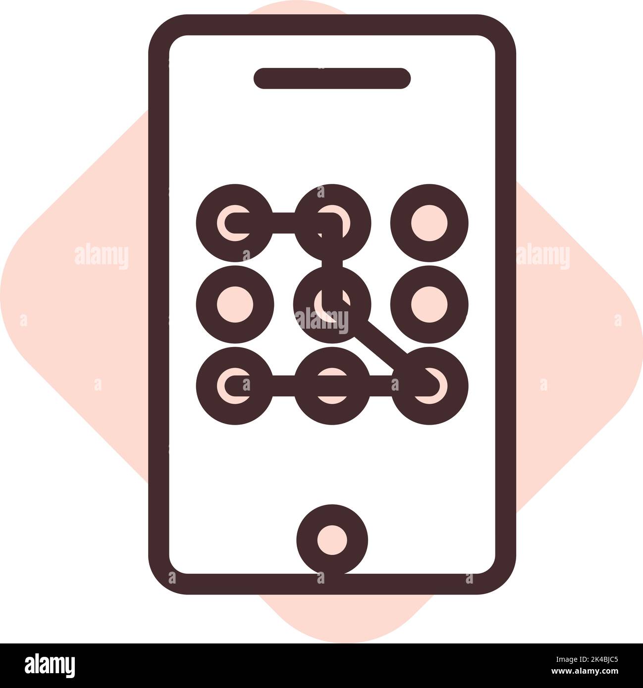 Cyber security touchpin, illustration, vector on white background Stock ...