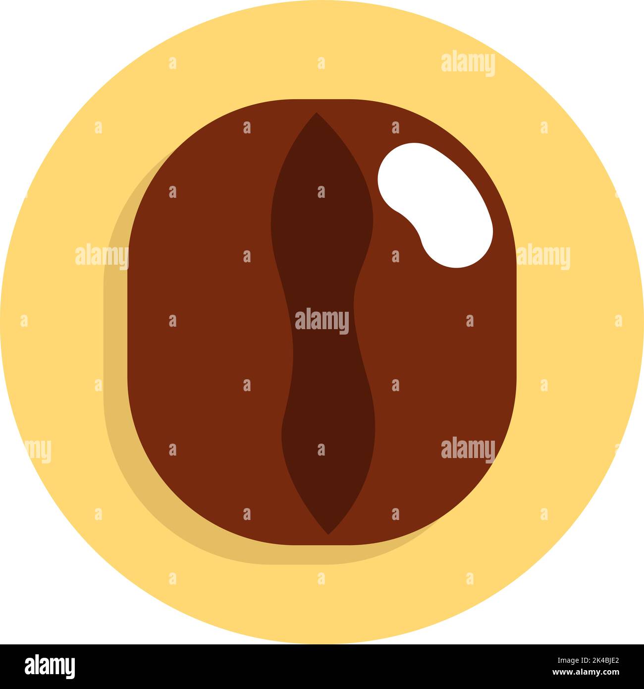 Coffee bean, illustration, vector on white background Stock Vector ...