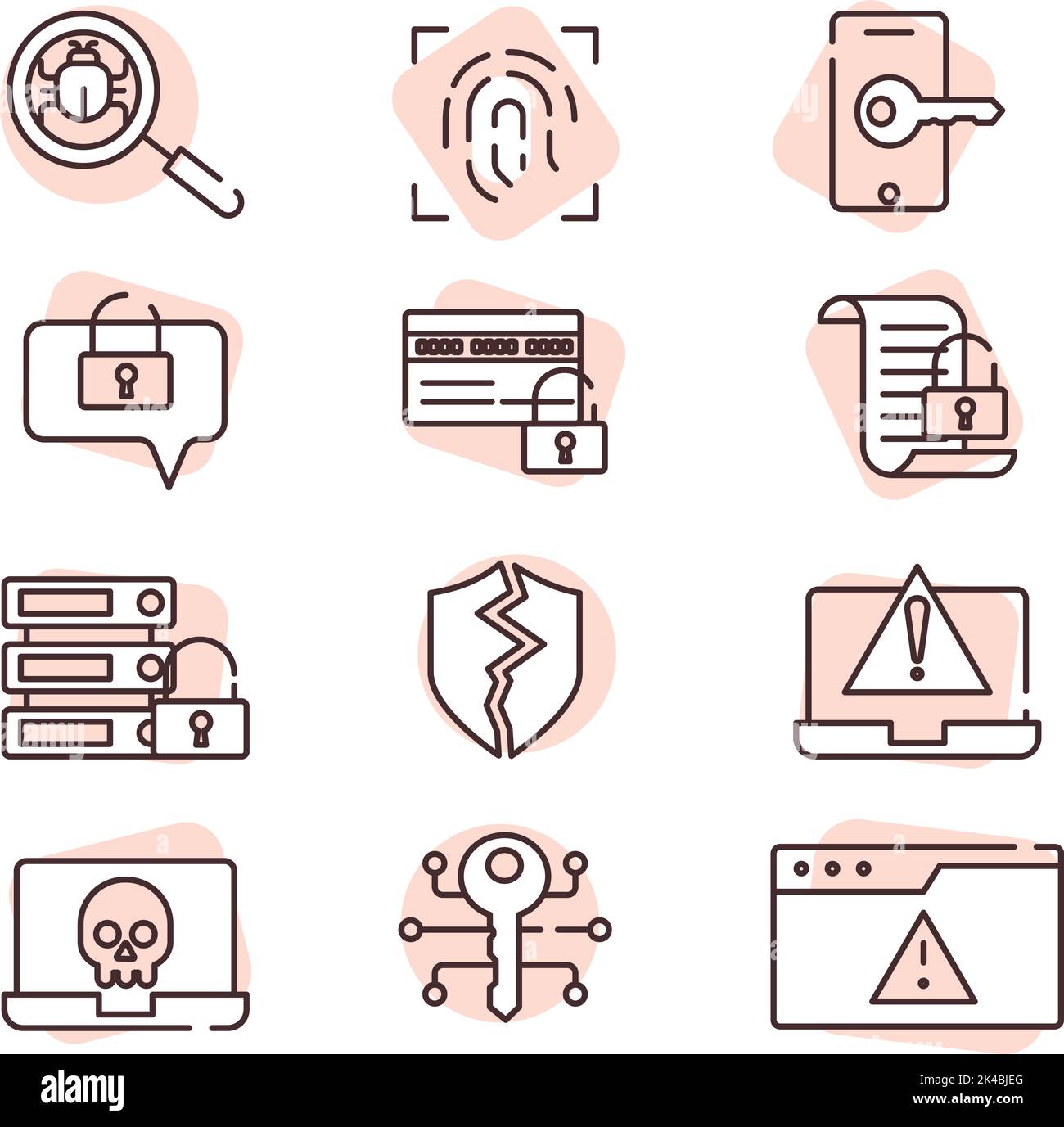 Modern Cyber security, illustration, vector on white background Stock ...