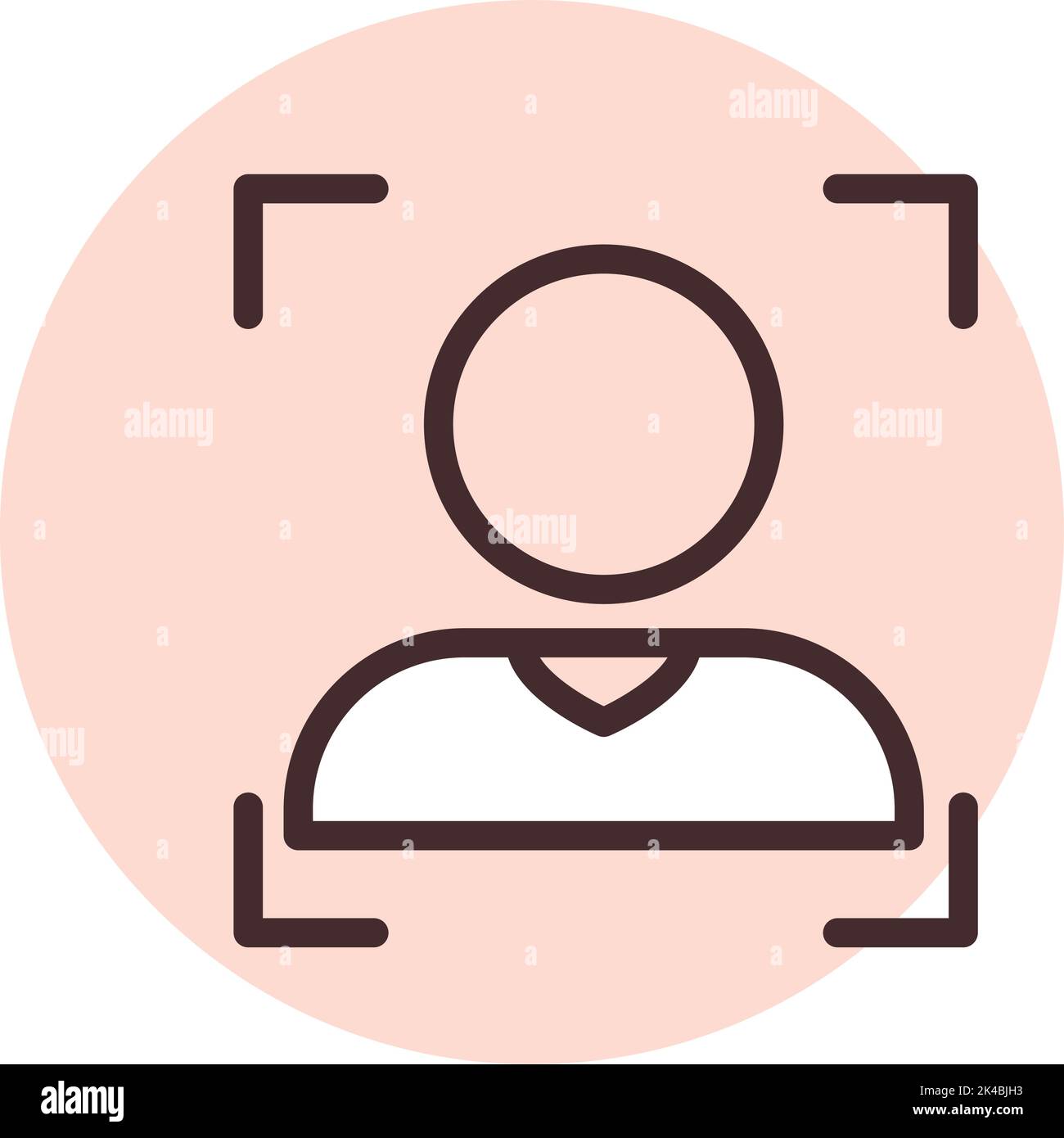 Cyber security face ID, illustration, vector on white background Stock ...