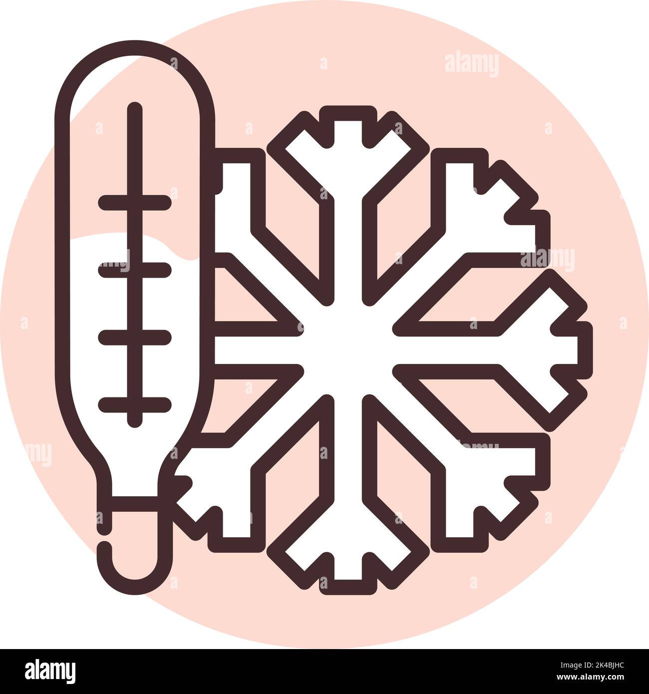Disaster frost, illustration, vector on white background Stock Vector ...