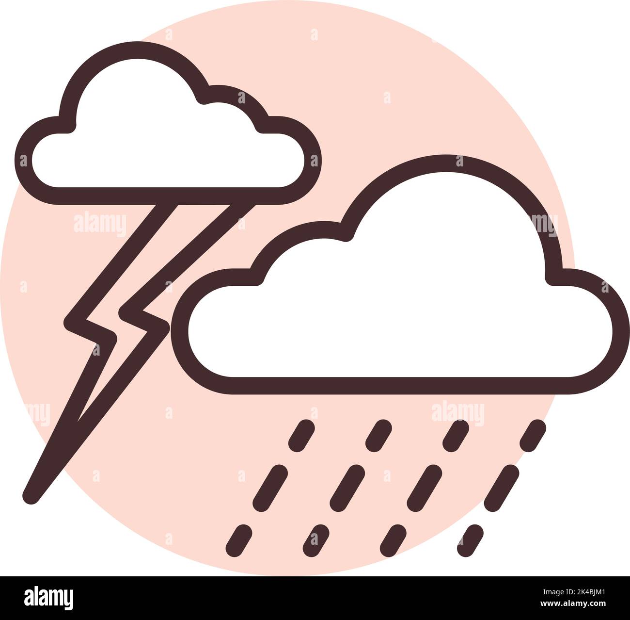 Disaster storm, illustration, vector on white background Stock Vector ...