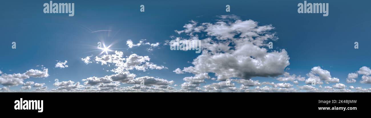 seamless clear blue sky hdri 360 panorama view with zenith and ...