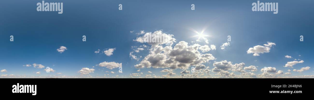 seamless clear blue sky hdri 360 panorama view with zenith and ...