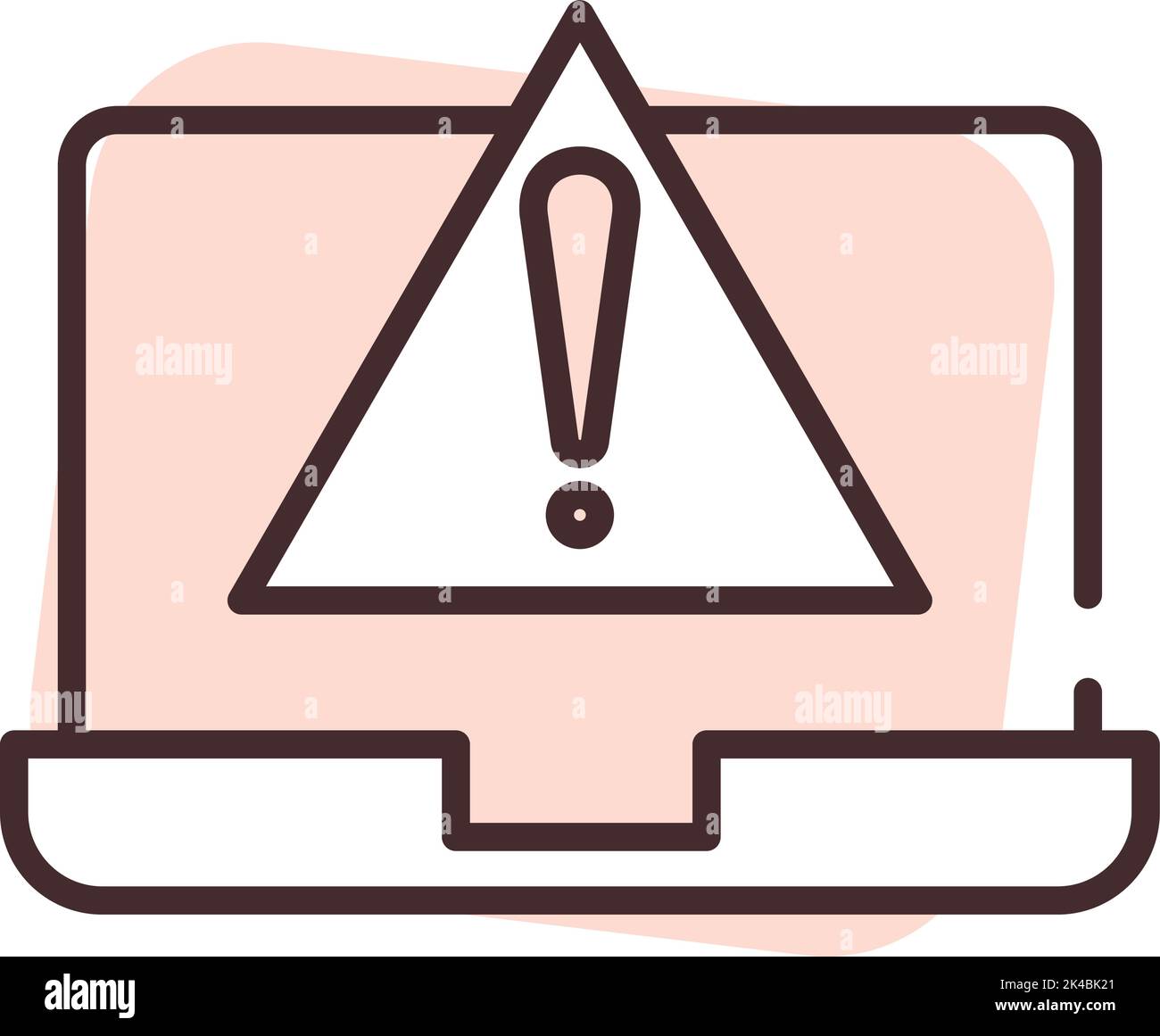 Cyber security error, illustration, vector on white background Stock ...