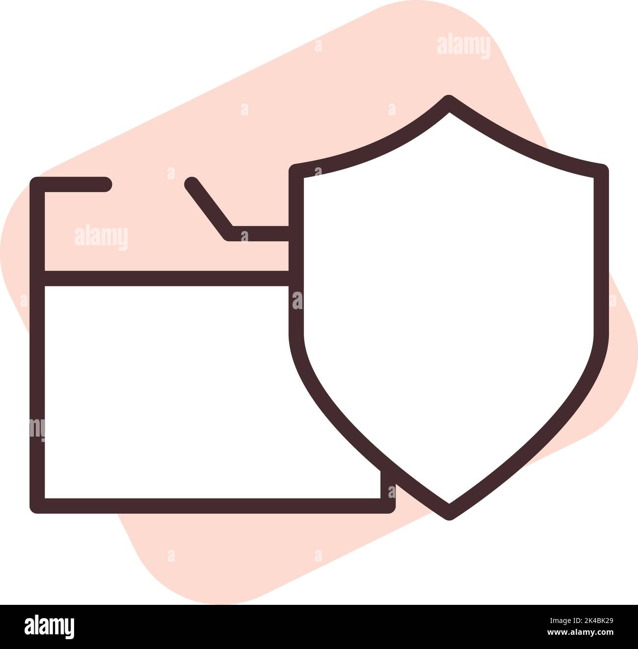 Cyber security folder, illustration, vector on white background Stock ...
