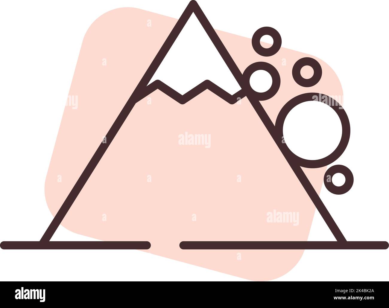 Disaster rock fall, illustration, vector on white background Stock ...