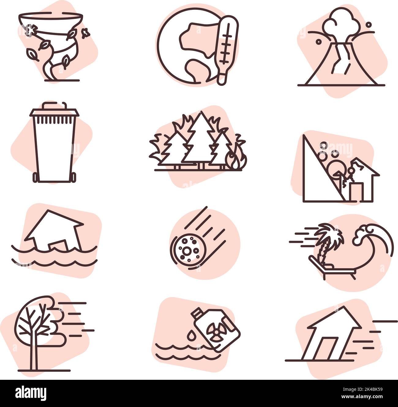 Nature Disaster, illustration, vector on white background Stock Vector ...