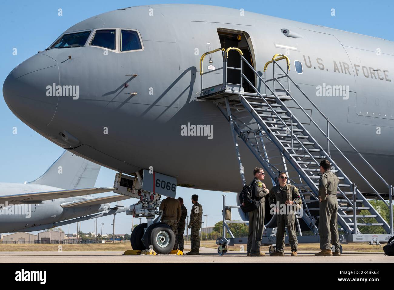 Pilots and maintenance crews from the 916th Air Refueling Wing await ...