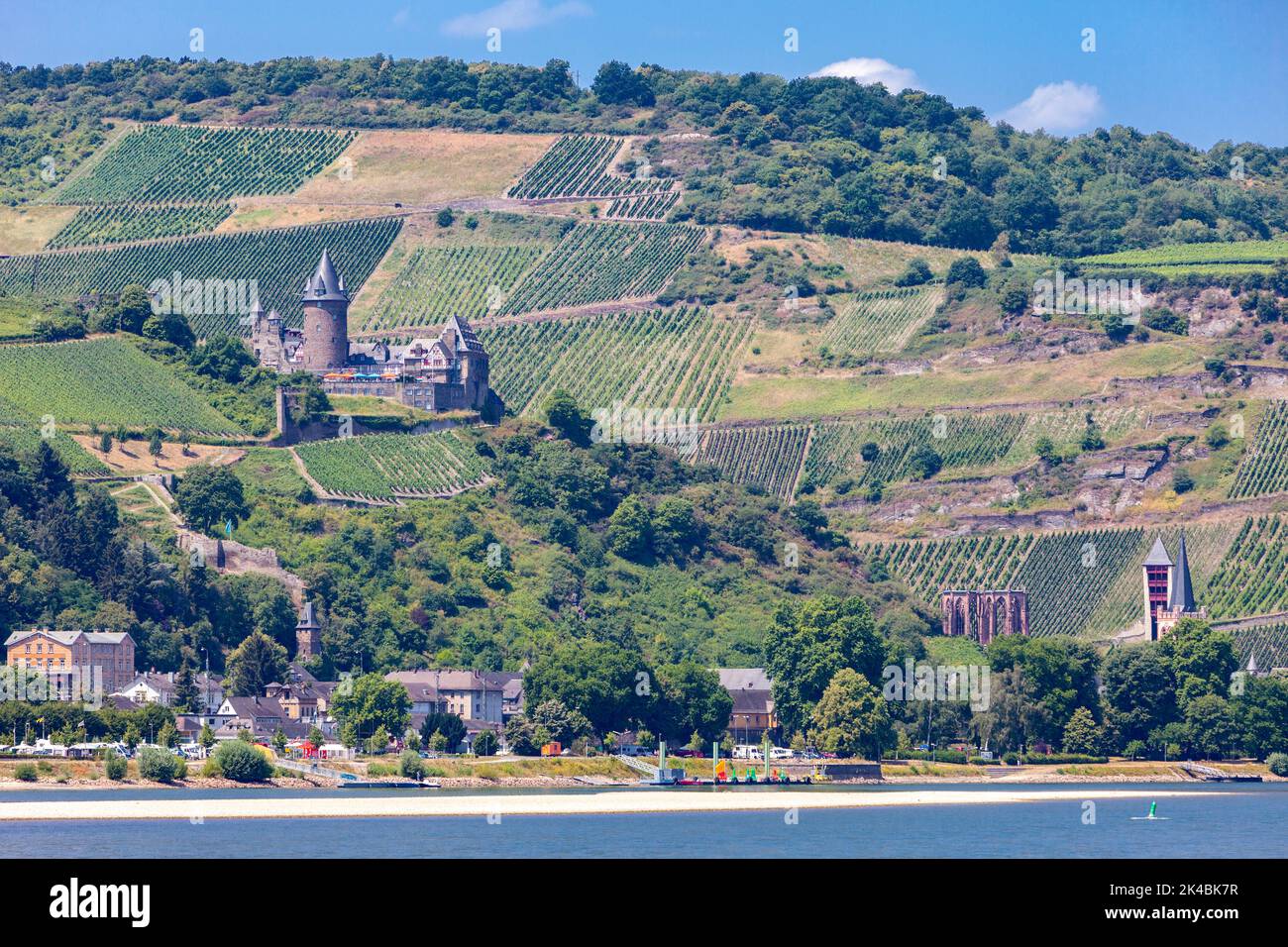 Rhine River Valley, Bacharach, Germany. Stahleck Castle, 12th Century ...
