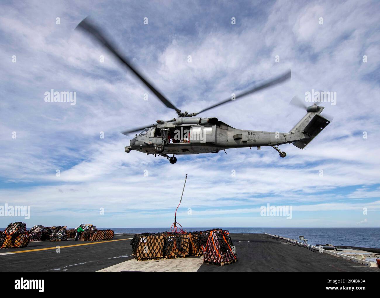 220929-N-ZG822-1421 ADRIATIC SEA (Sept. 29 2022) An MH-60S Nighthawk ...