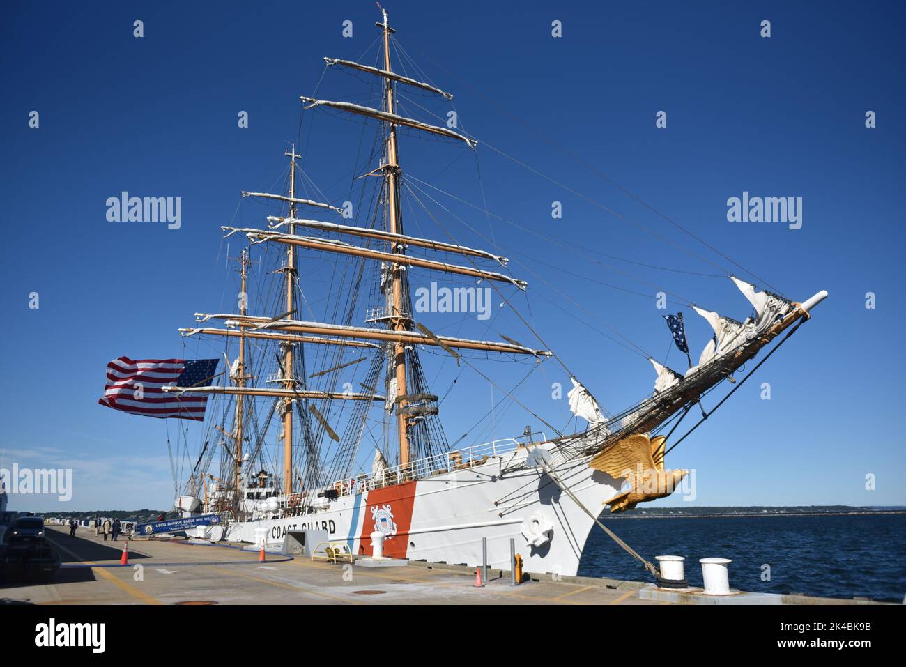 The crew of the Coast Guard Cutter Barque Eagle held military tours and ...