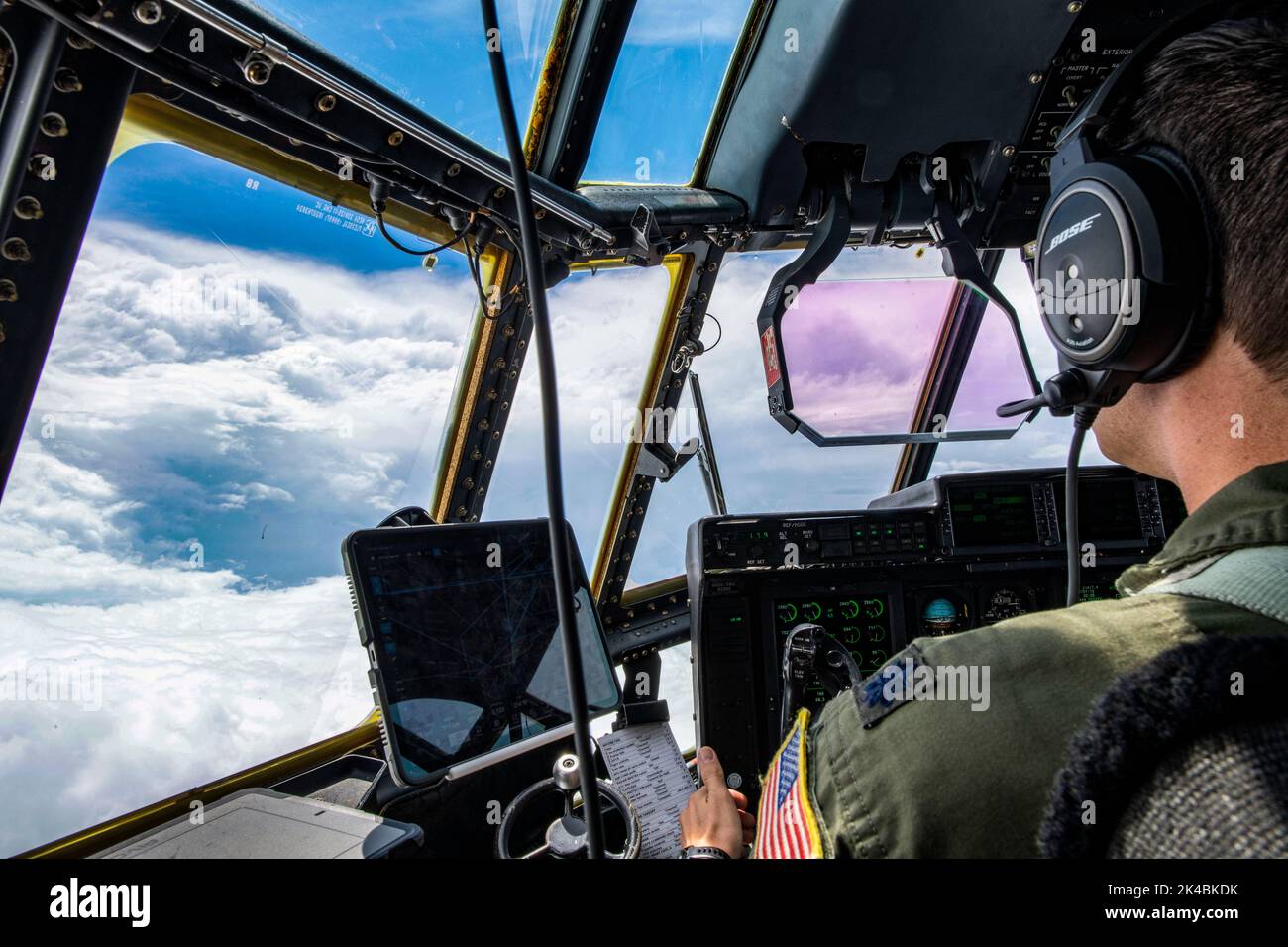 Lt. Col. Dave Gentile, 53rd Weather Reconnaissance Squadron aircraft ...