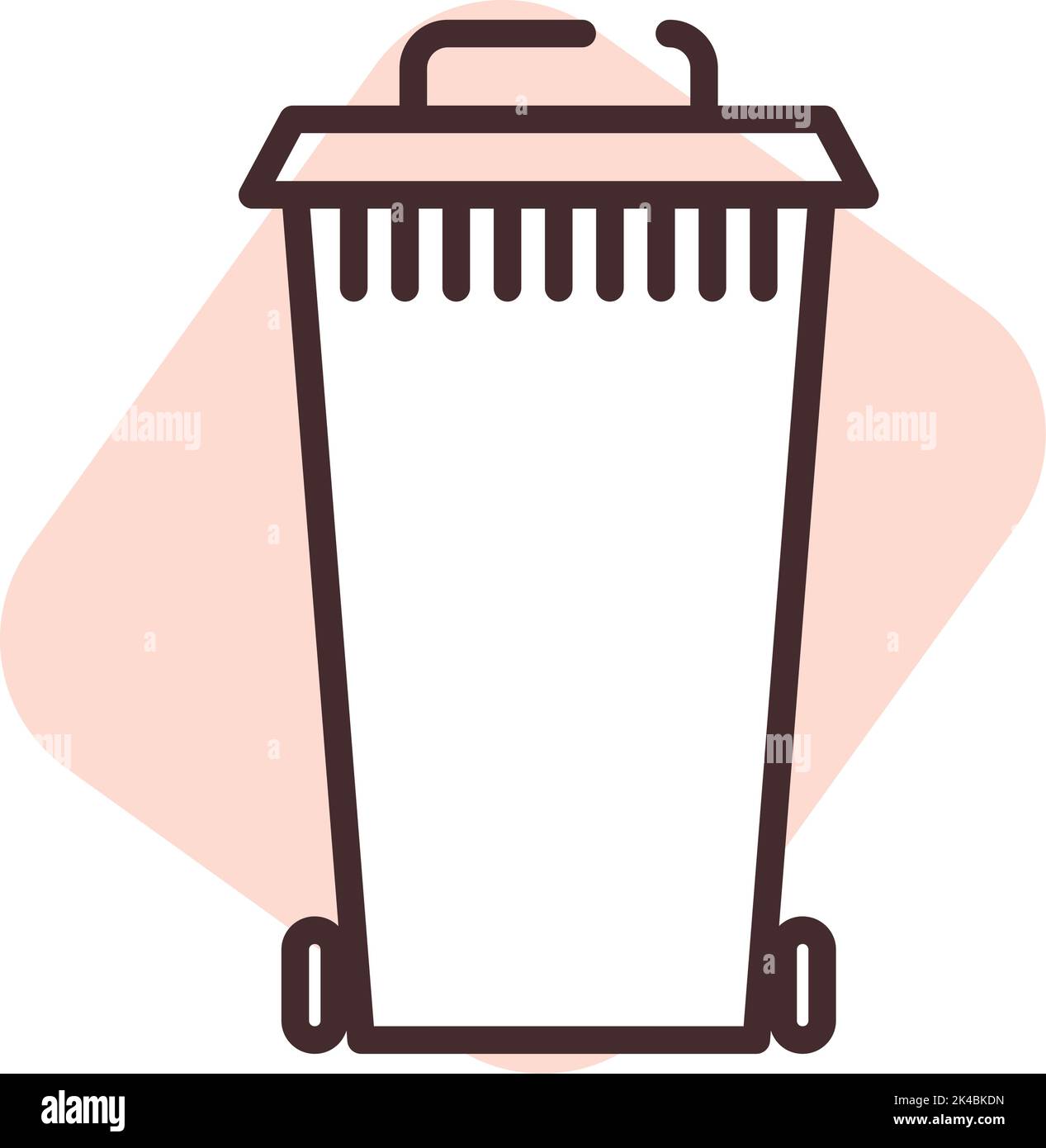 Disaster trash bin pollution, illustration, vector on white background ...