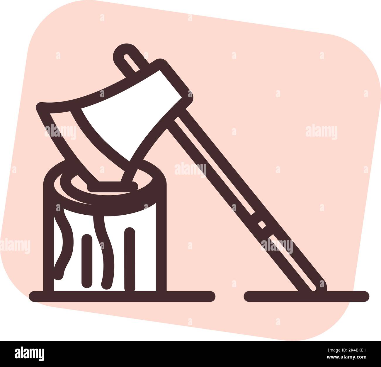 Disaster forest cutting, illustration, vector on white background Stock ...