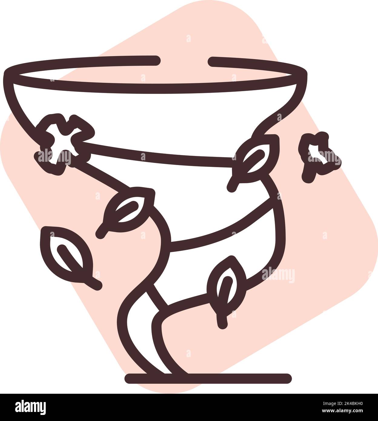 Disaster tornado, illustration, vector on white background Stock Vector ...