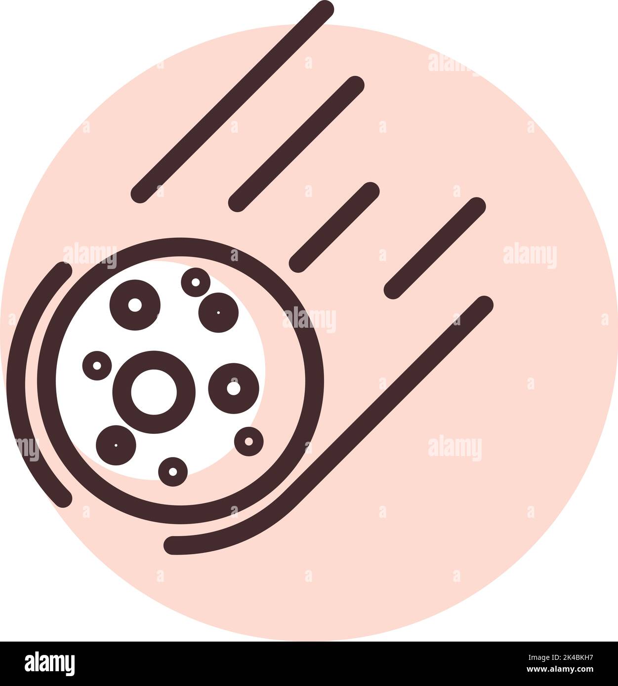 Disaster meteor, illustration, vector on white background Stock Vector ...