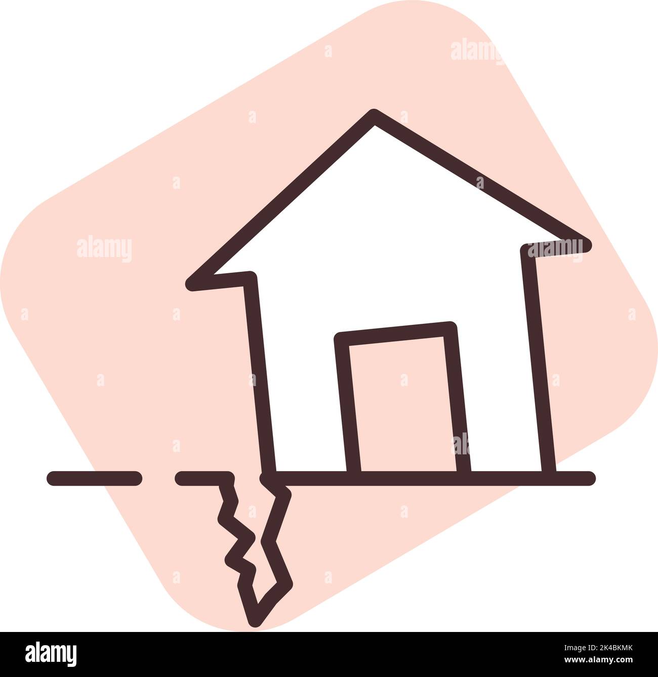 Disaster earthquake, illustration, vector on white background Stock ...