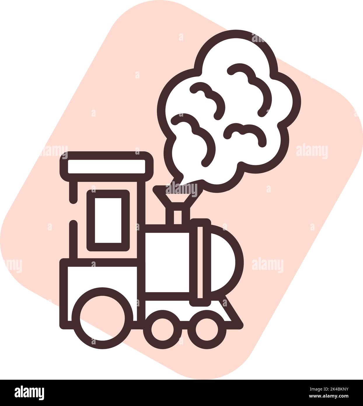 Disaster train air pollution, illustration, vector on white background ...
