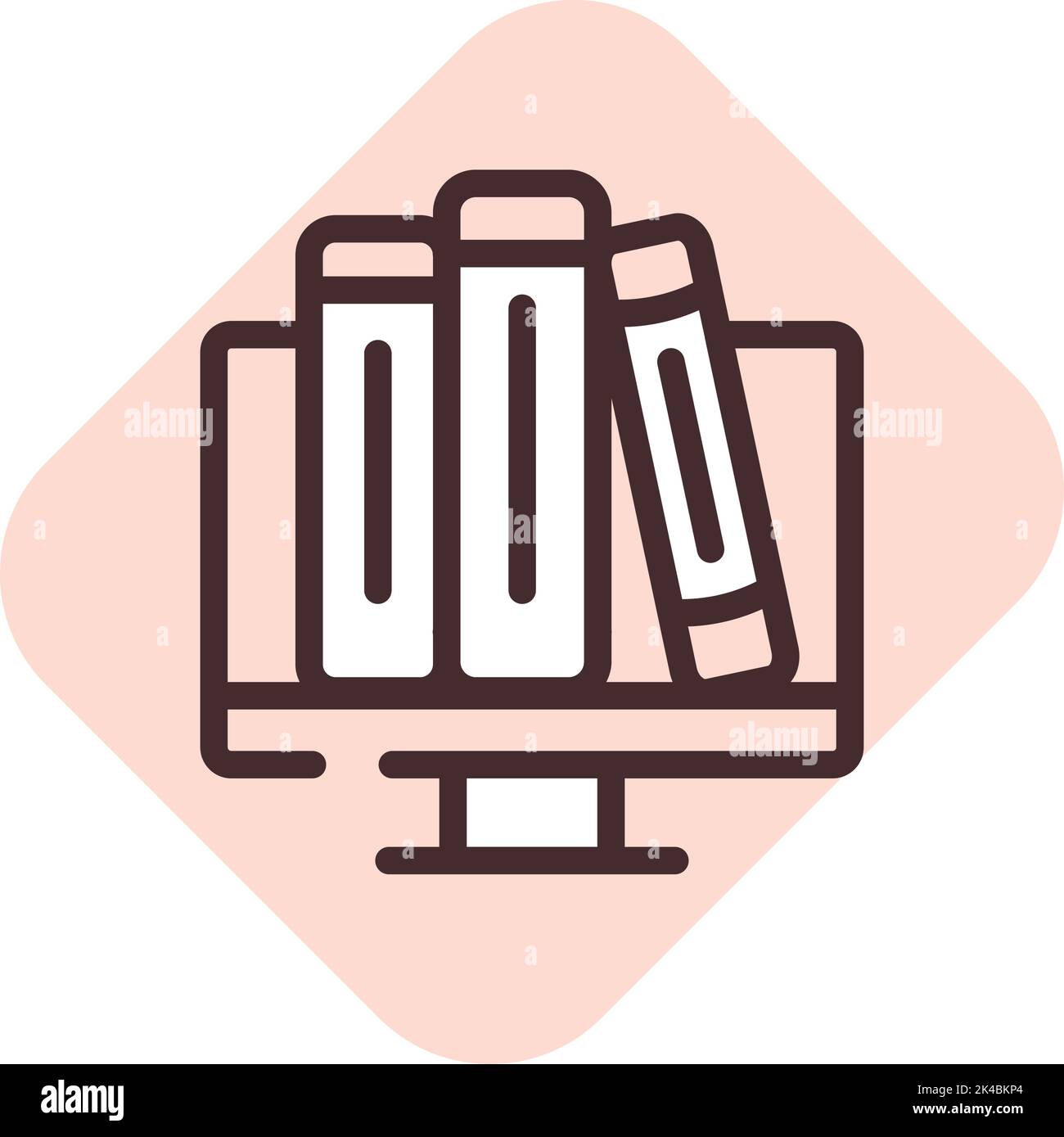 E books course, illustration, vector on white background Stock Vector ...