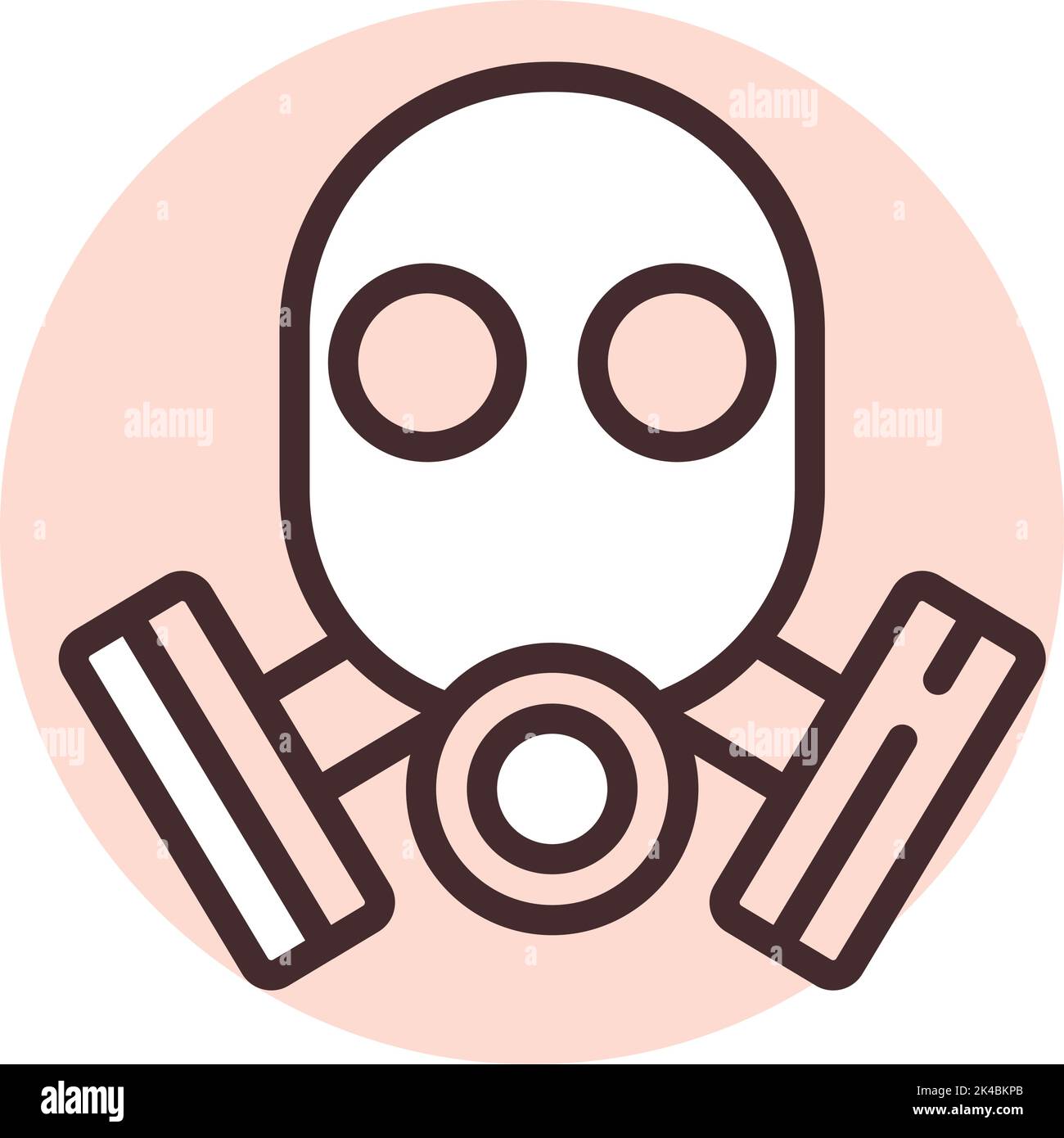 Disaster gas mask, illustration, vector on white background Stock ...