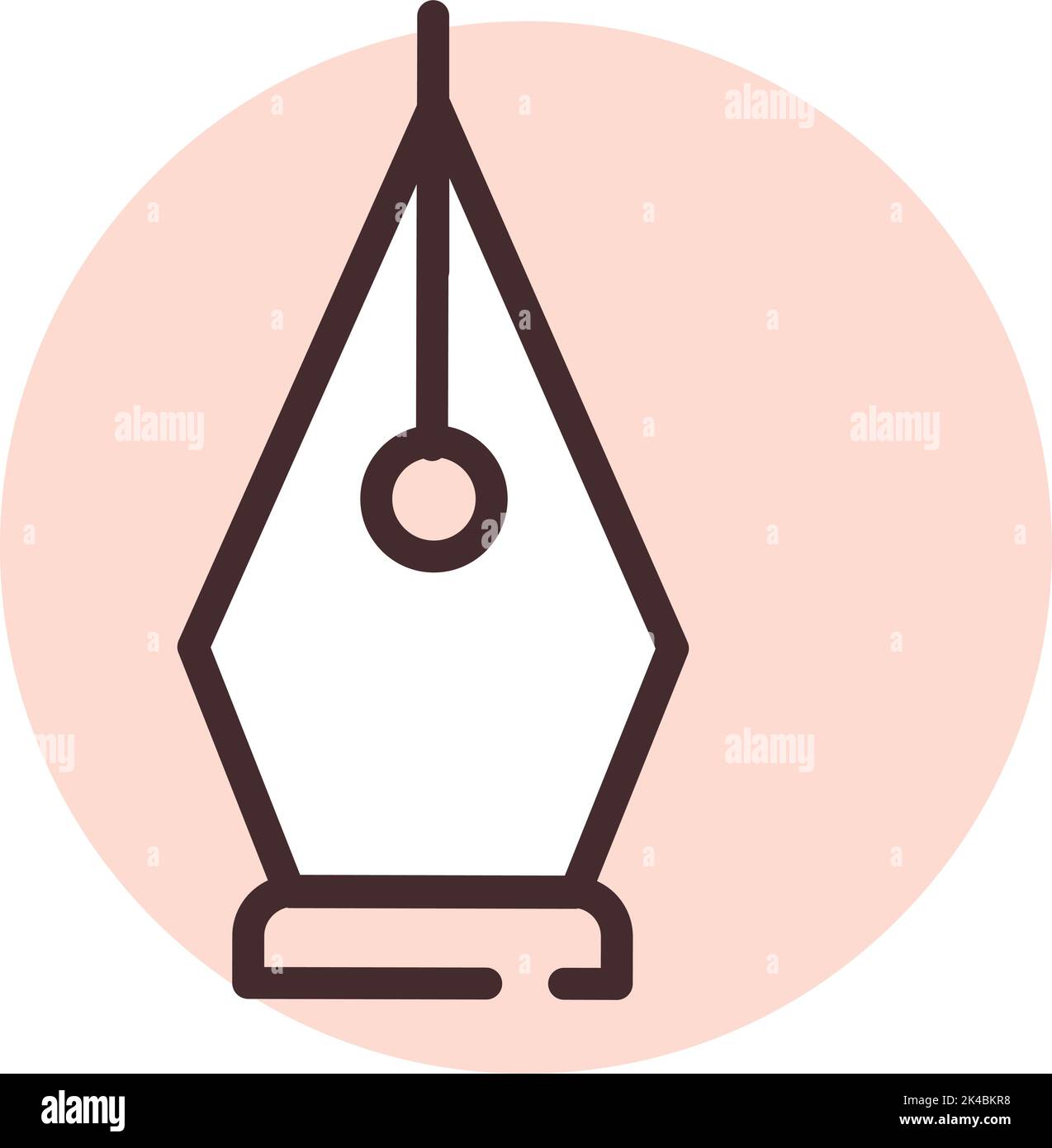 Graphic design pen tool, illustration, vector on white background Stock ...