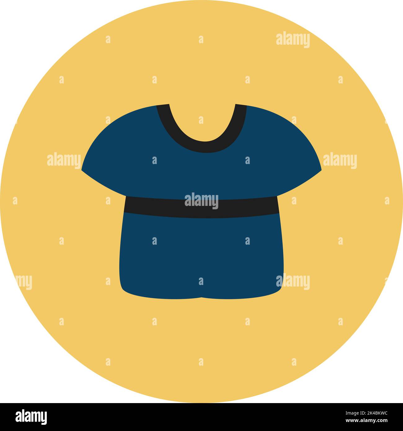 Blue fashion tshirt, illustration, vector on white background Stock ...