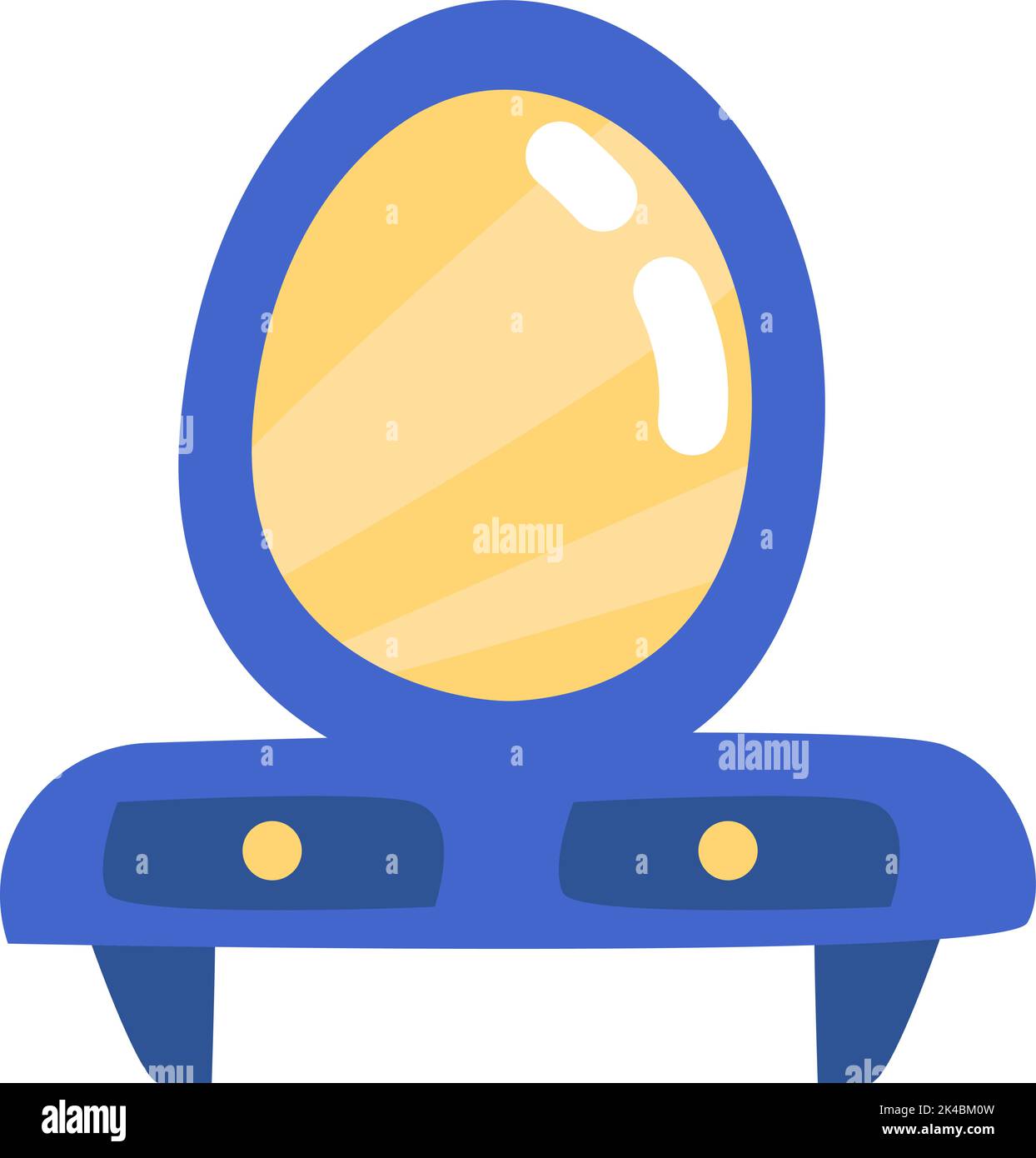 Furniture mirror, illustration, vector on white background Stock Vector ...