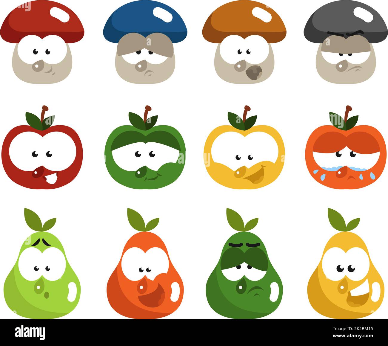 Funny vegetables face icon Cut Out Stock Images & Pictures - Alamy